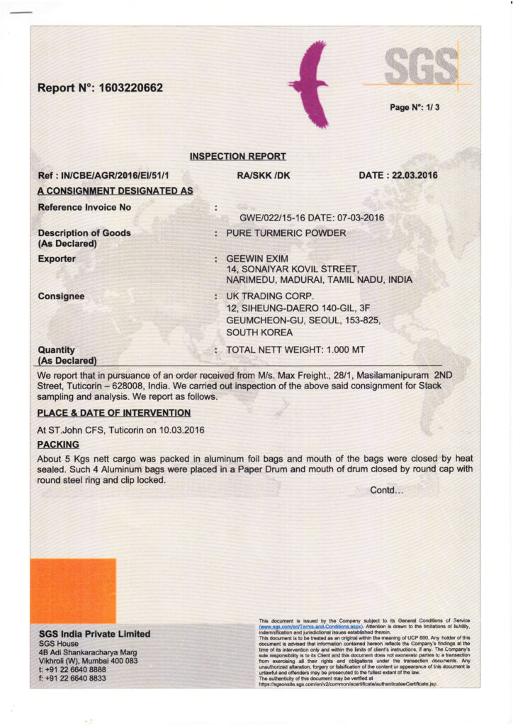 Certificates | Leading Exporters in India